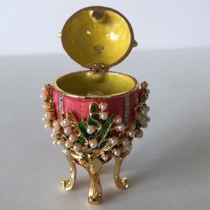 AKM | Accents | Akm Lily Of The Valley Faberge Style Easter Egg Pink ...